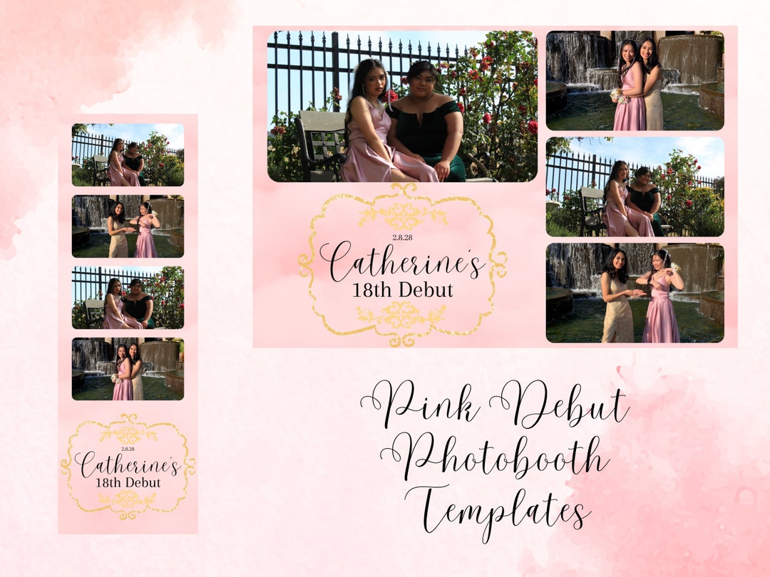 Pink Debut/birthday Photobooth Templates - Etsy