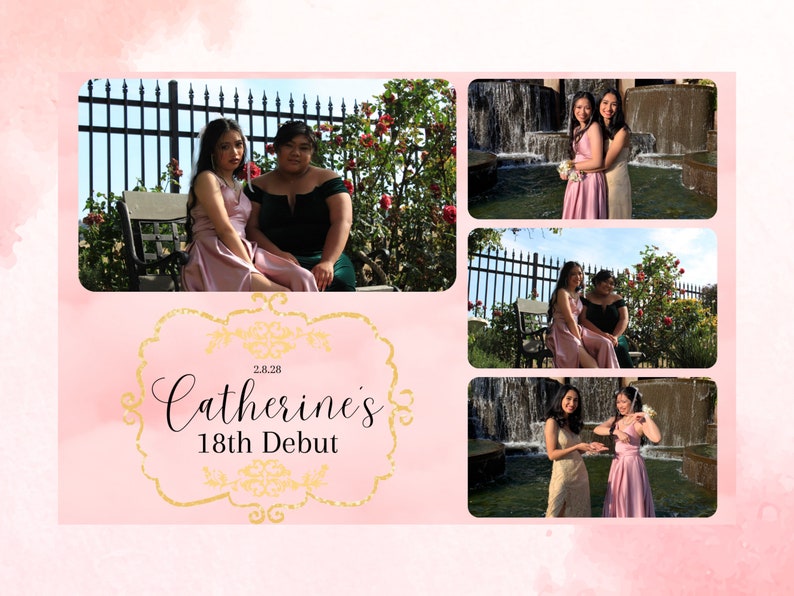 Pink Debut/birthday Photobooth Templates - Etsy
