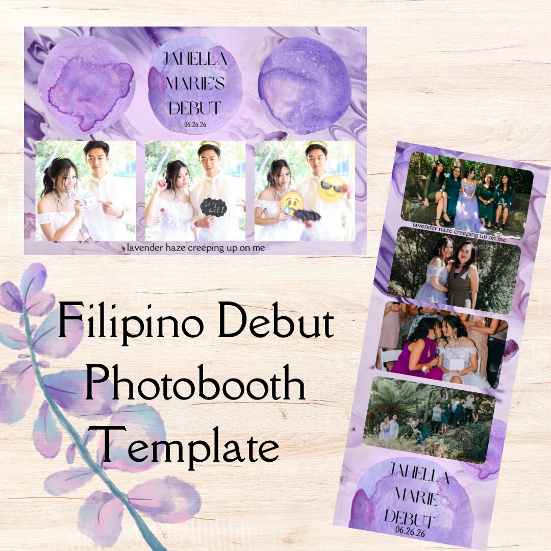 Purple Debut/birthday Photobooth Template - Etsy Australia