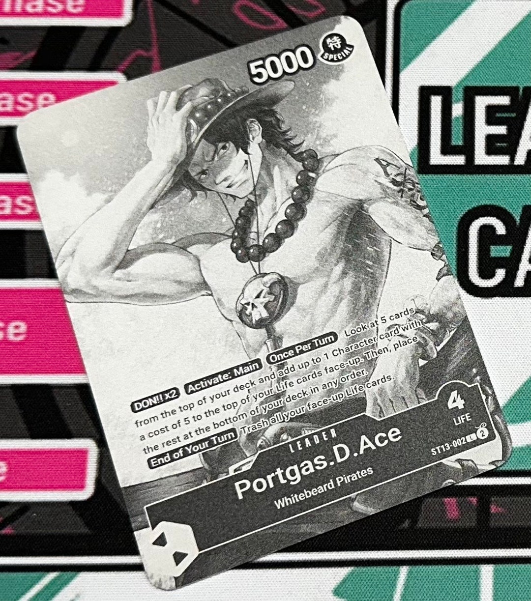 Metal Engraved Portgas D. Ace Leader ST13-002 One Piece - Etsy