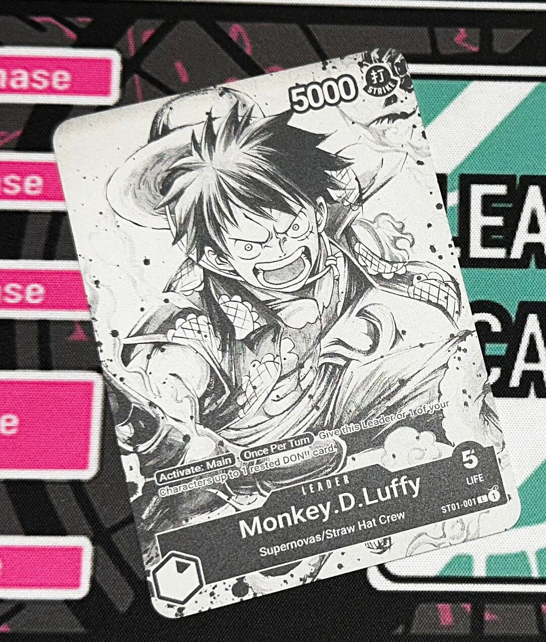 Metal Engraved Monkey.d.luffy Leader ST01-001 One Piece - Etsy