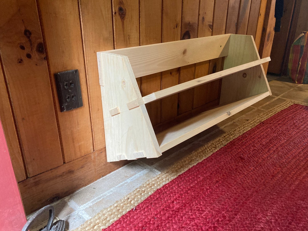 Floating Pine Shoe Rack - Etsy