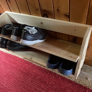 Floating Pine Shoe Rack - Etsy