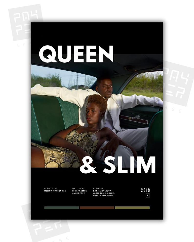 Queen & Slim Movie Poster, INSTANT DIGITAL DOWNLOAD Print at Home Wall ...