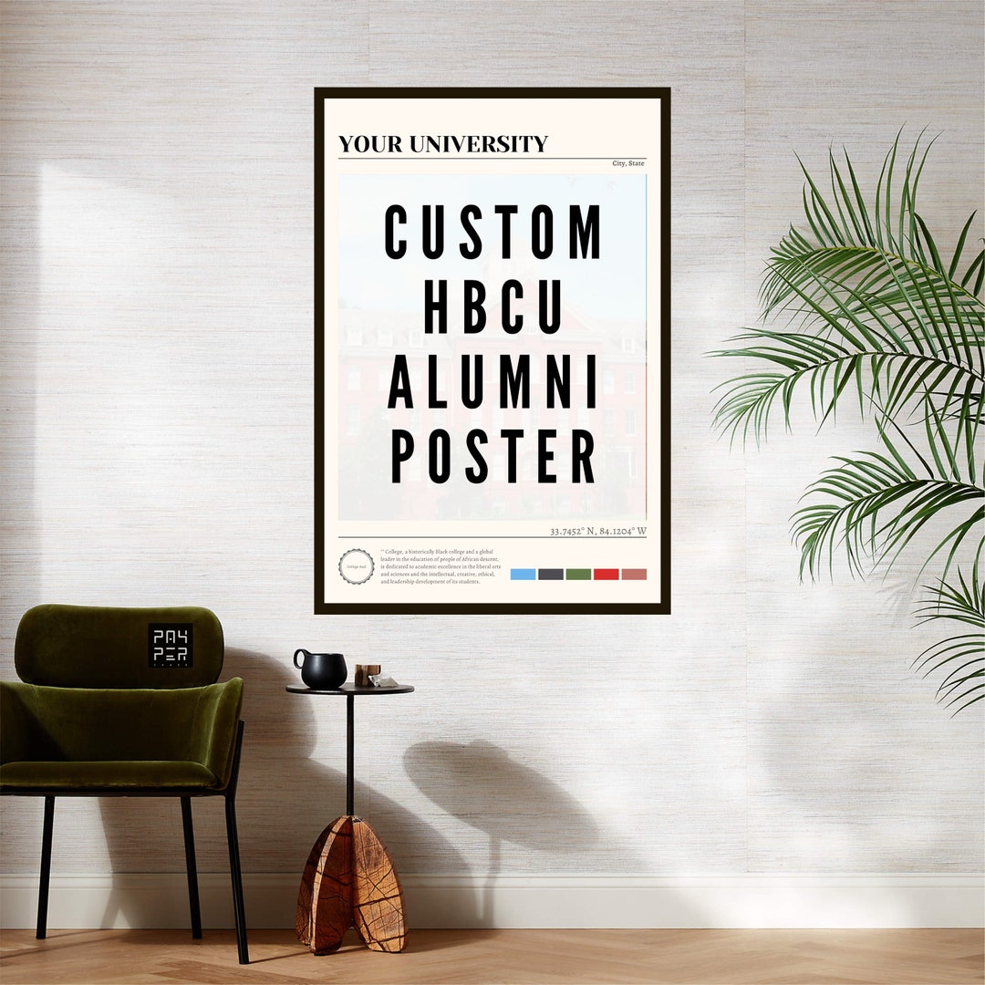 CUSTOM HBCU Vintage Poster, HBCU Wall Art - Etsy