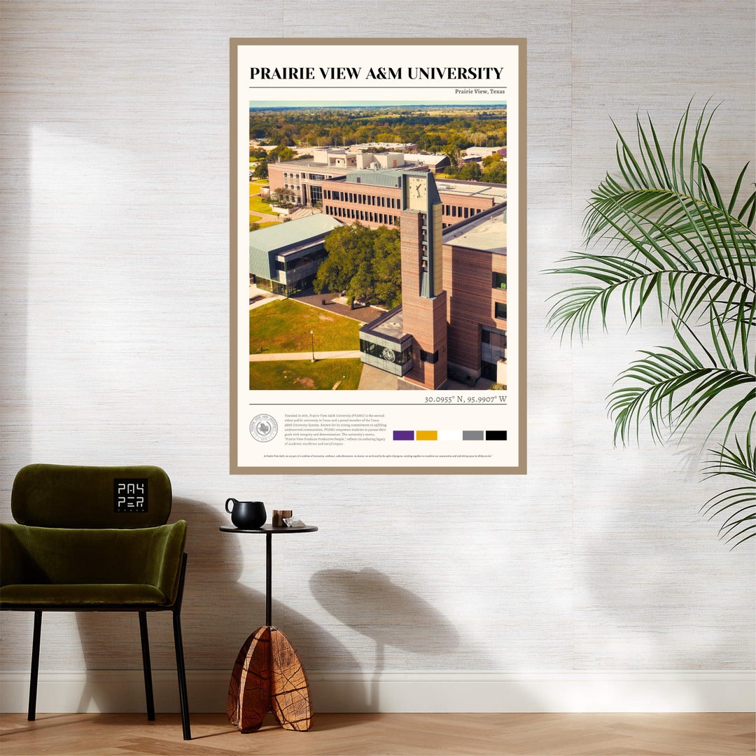 Prairie View A&M University Paint Art Print, HBCU Alumni Series - Etsy