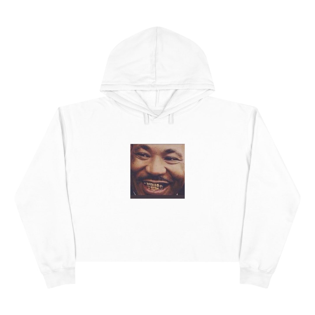 MLK Gold Grillz Cropped Hoodie 3 Colors - Etsy