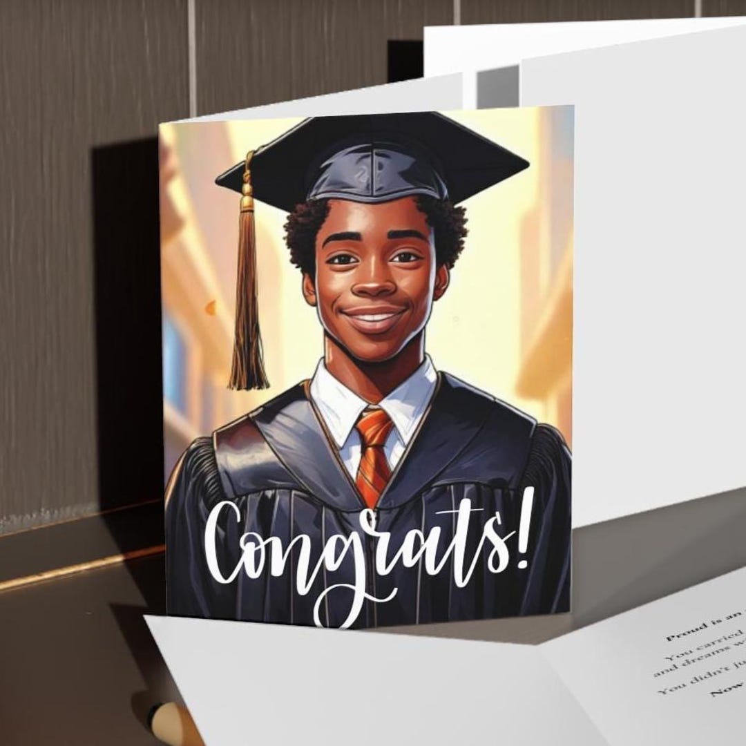 Graduation Card for African American Graduates, Celebrating Black ...