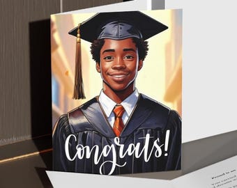 Graduation Card for African American Graduates, Celebrating Black ...