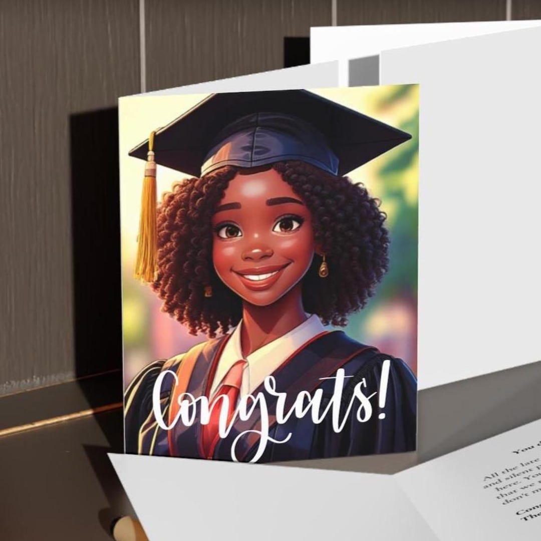 Graduation Card for African American Graduates, Celebrating Black ...