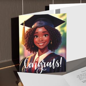 Graduation Card for African American Graduates, Celebrating Black ...