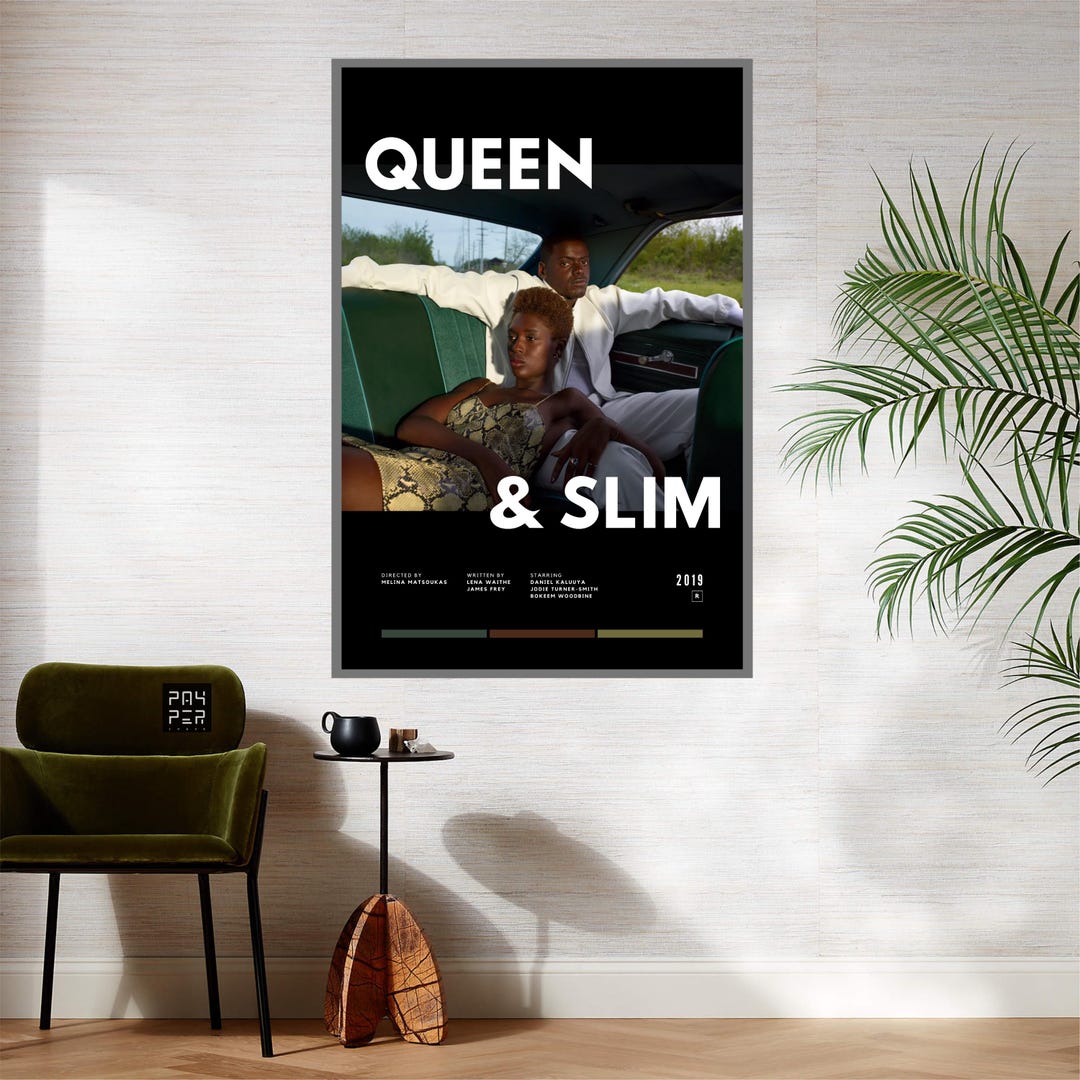 Queen & Slim Movie Poster, INSTANT DIGITAL DOWNLOAD Print at Home Wall ...