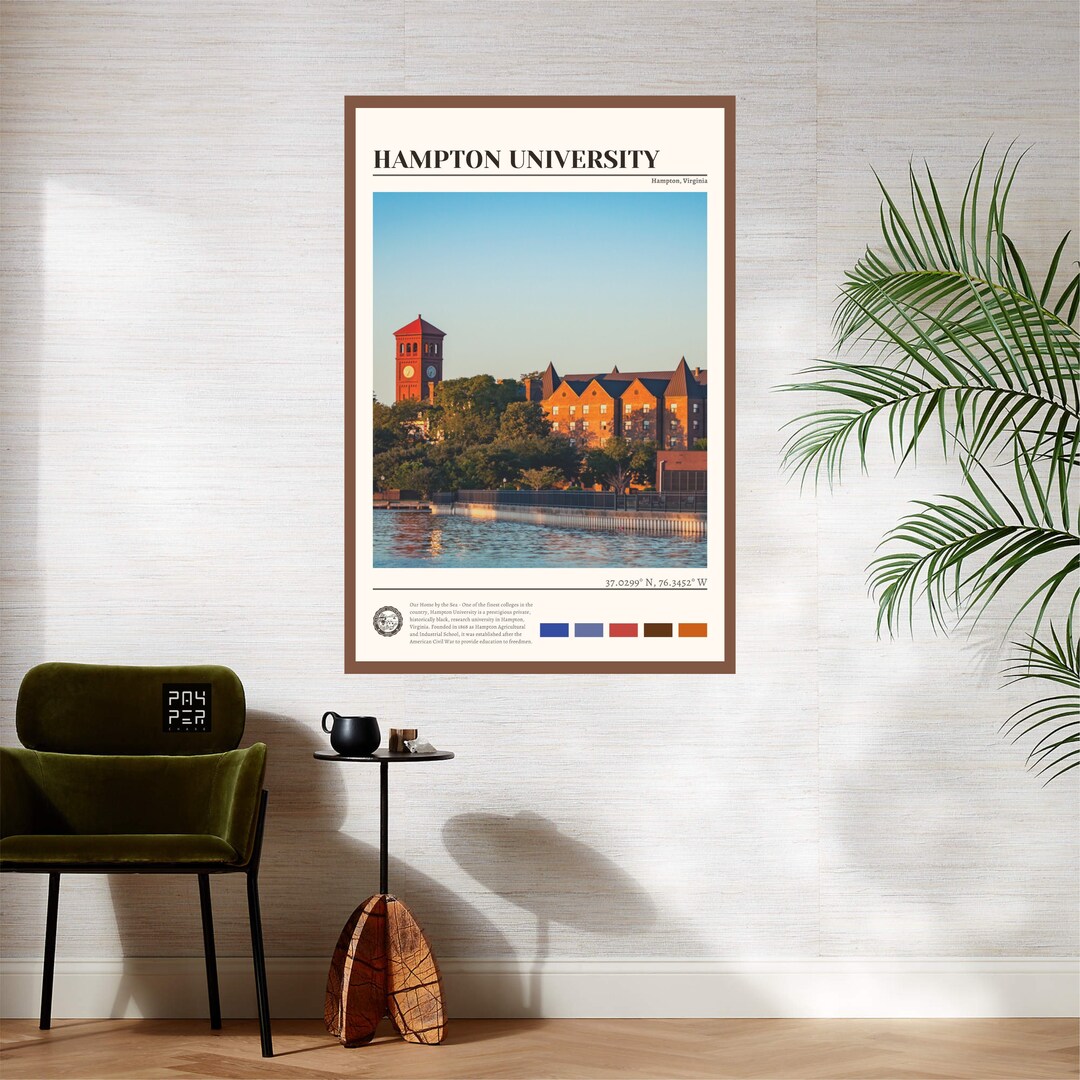 Hampton University Art Print, HBCU Alumni Series - Etsy