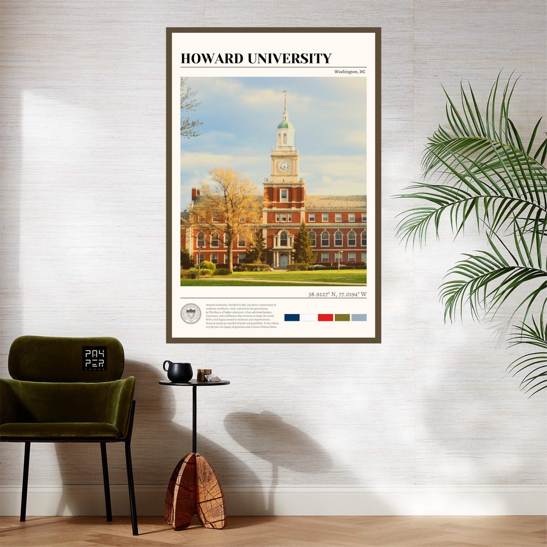 HU Alum Wall Art, HBCU Alumni Series, Vintage Poster - Etsy