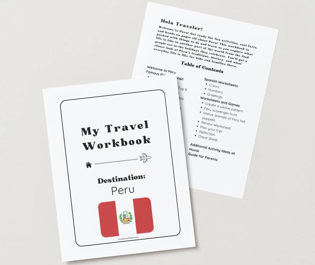 Peru for Kids: A Travel Learning Workbook - Etsy