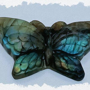 Butterfly Watercolor Wall Art Labradorite Downloadable Digital Art - Etsy
