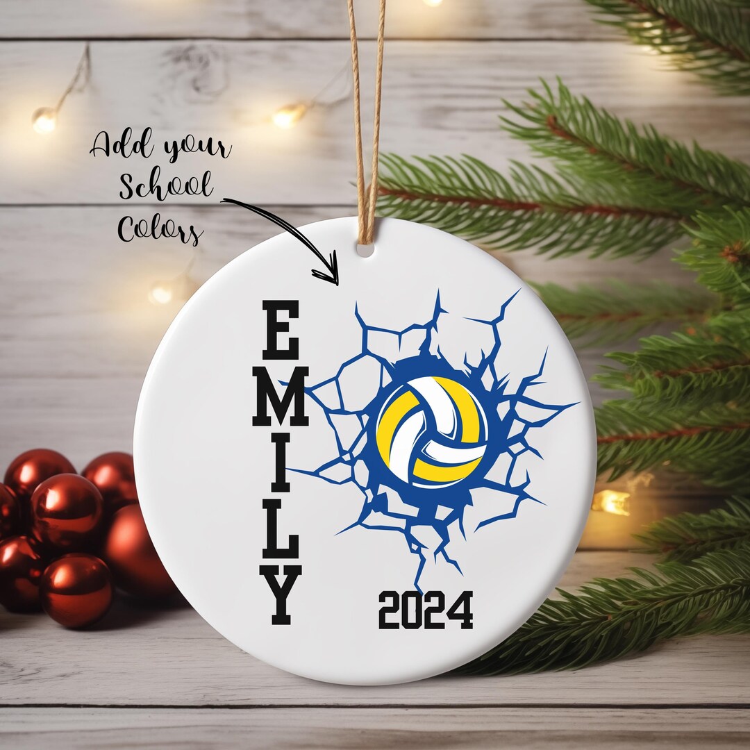 Personalized Volleyball Ornament, Volleyball Senior Gift, Team Gift ...
