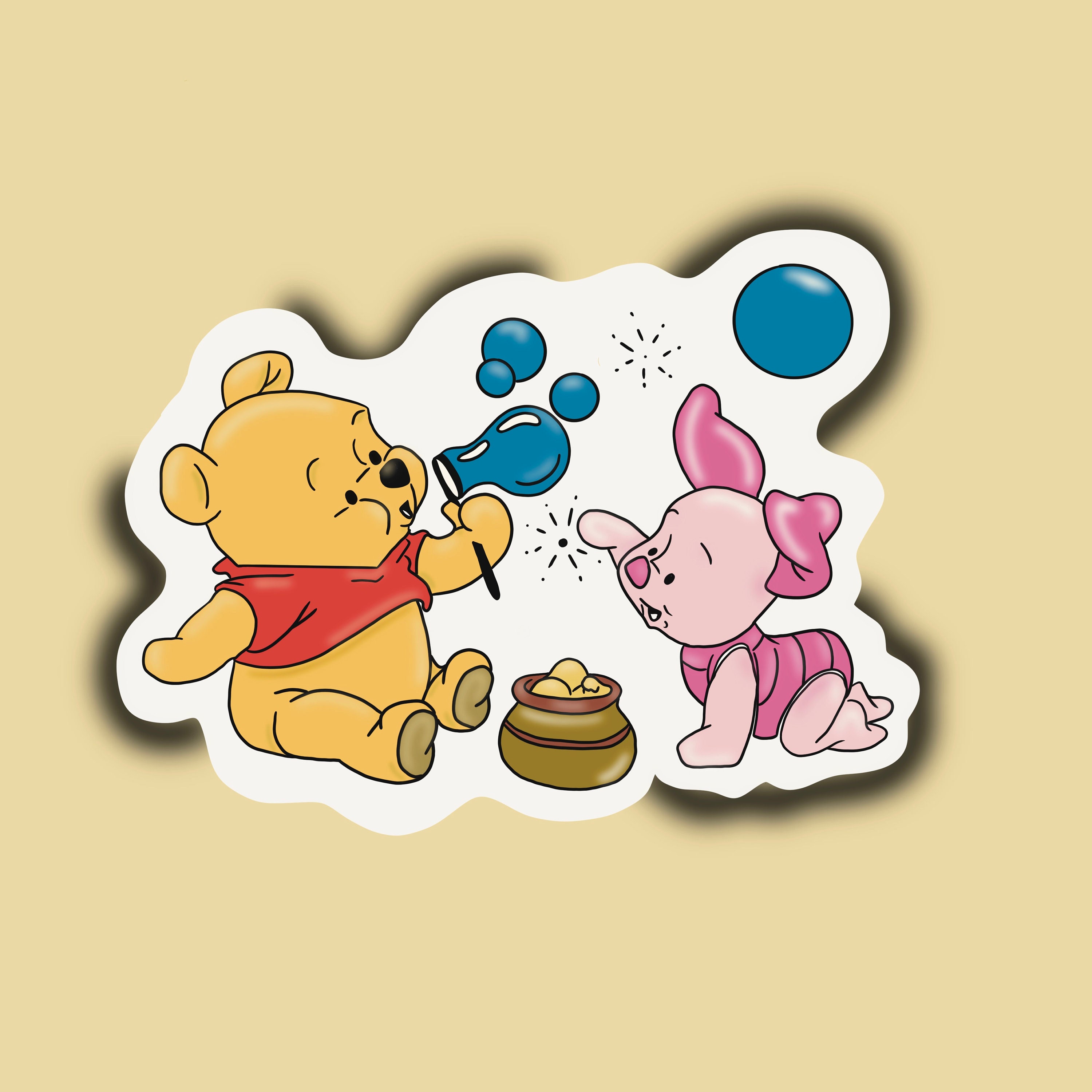 Winnie the Pooh Inspired Sticker - Etsy