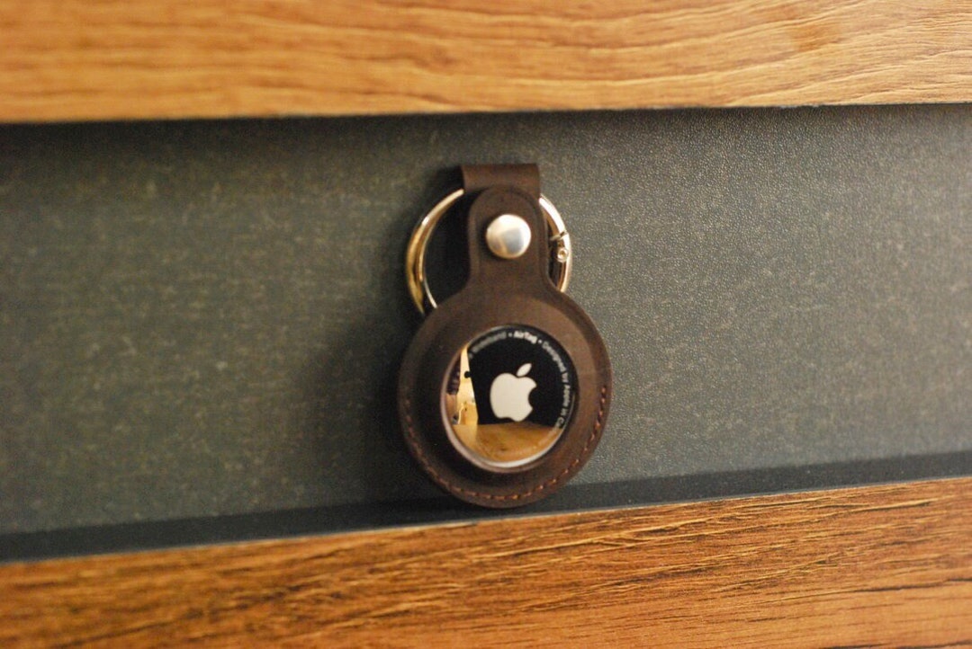 Best Office Gift Idea, AirTag Holder, AirTag Leather Keychain, Custom ...