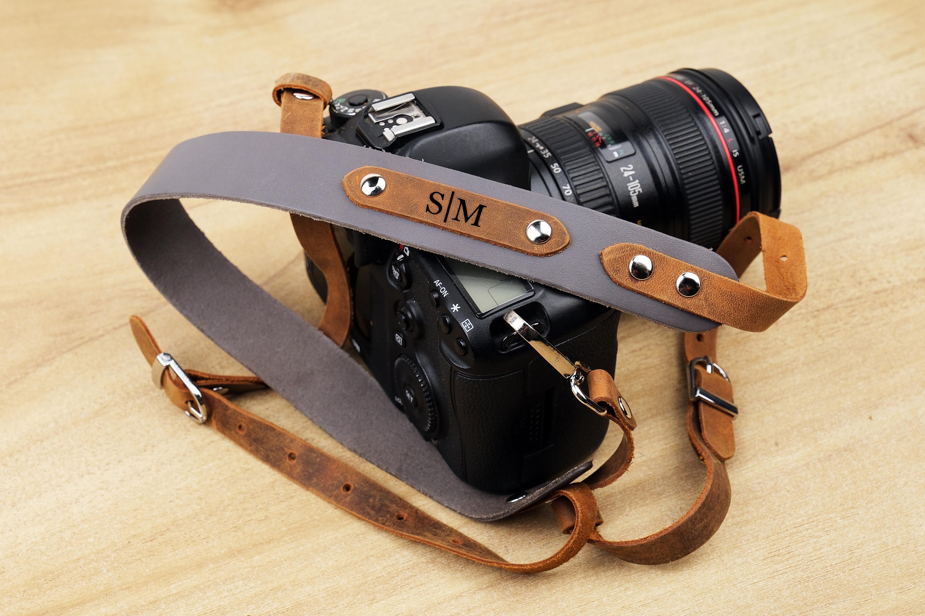 Personalized Leather Camera Strap, Adjustable DSLR Strap, Gift for ...