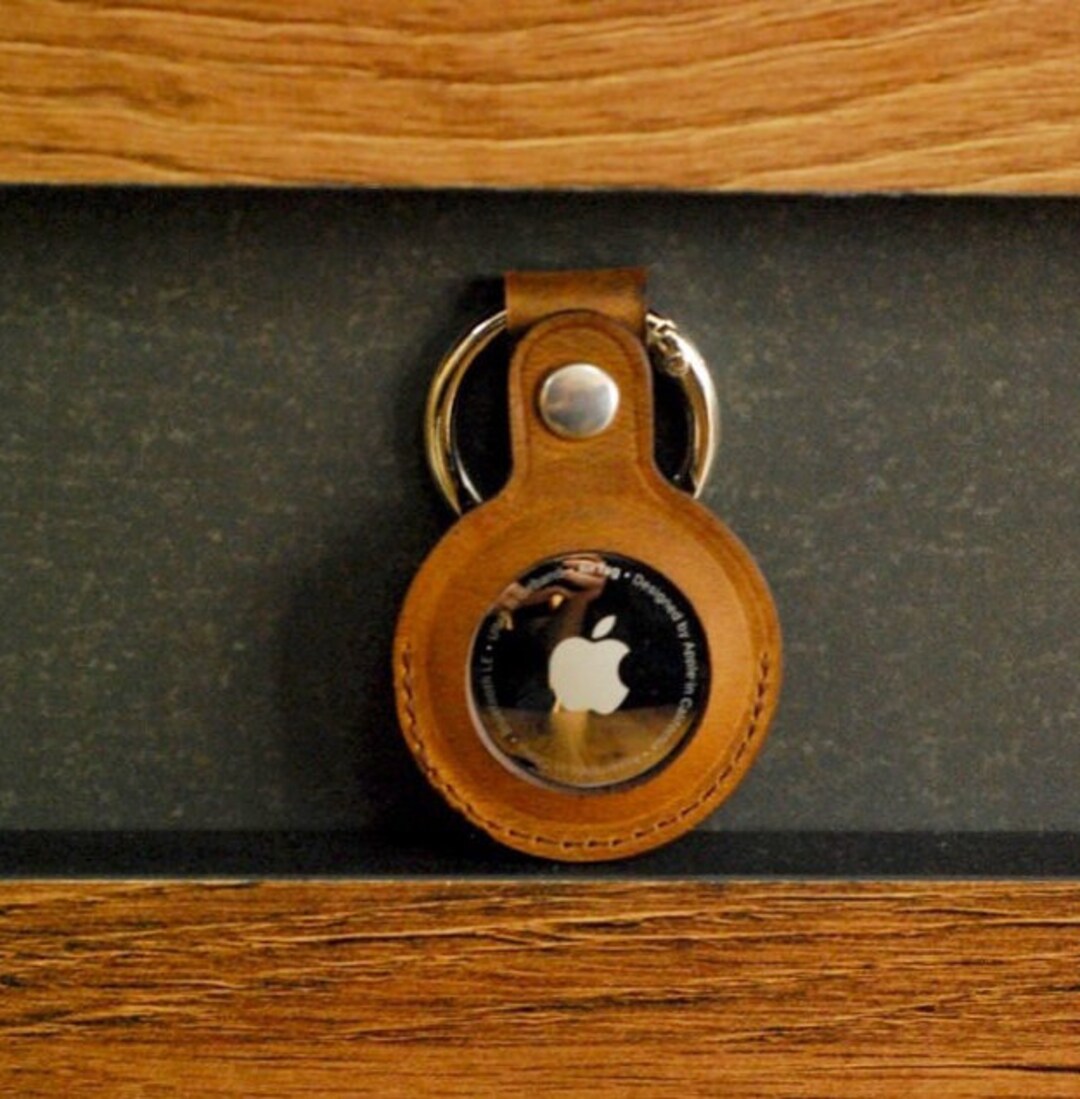 Custom Leather AirTag Holder Case, Bulk Office Gift, Custom Apple Air ...