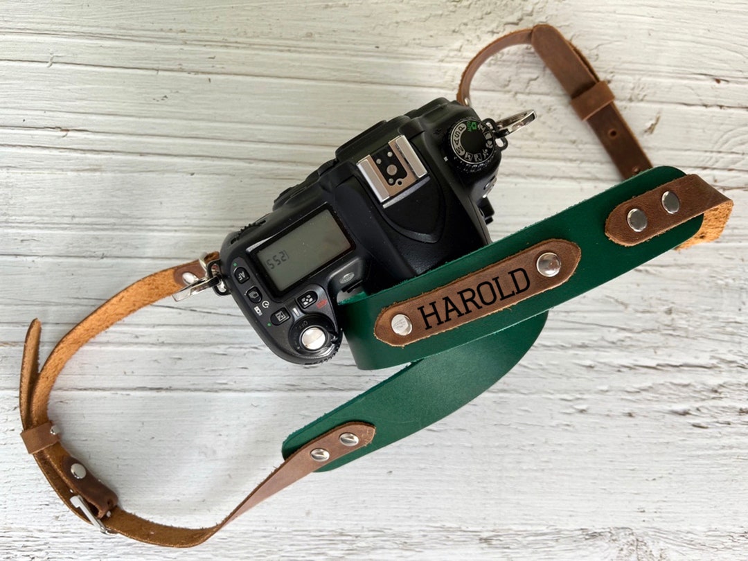 Custom Genuine Leather Camera Strap, Custom Photographer Gift ...