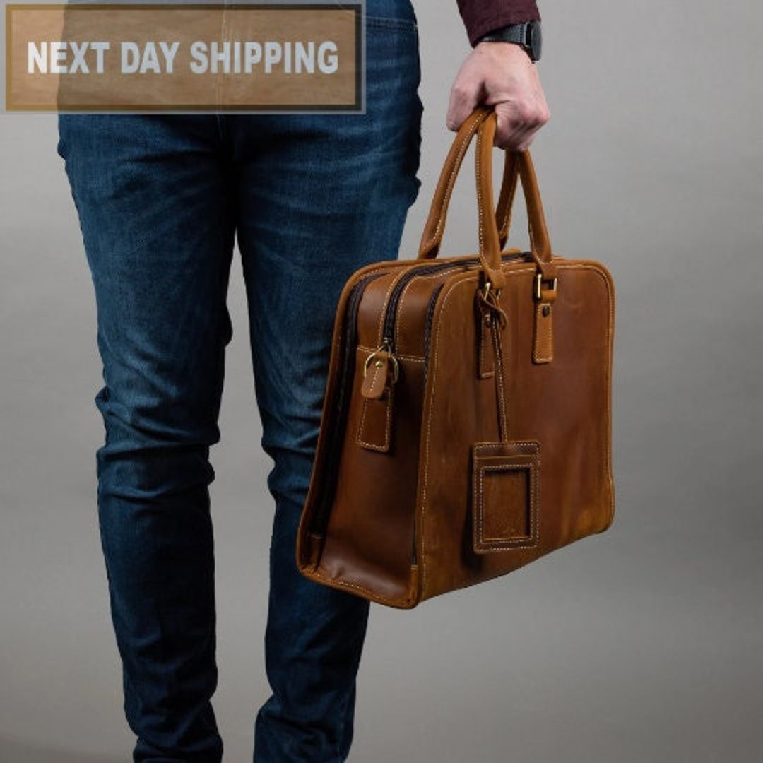 Customized Leather Briefcase, MacBook Leather Bag, Custom Leather ...