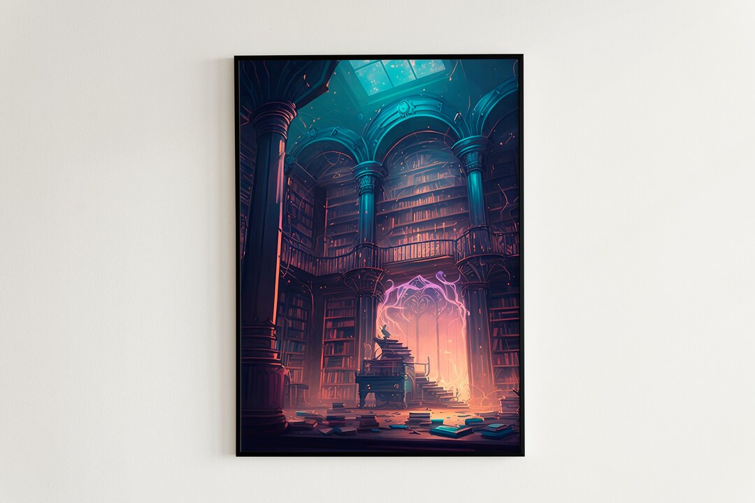 Magical Library, First Piece of Magical Library Series, Fantasy Digital ...