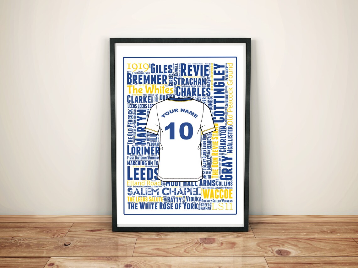 Leeds Legends Personalised Poster - Etsy UK