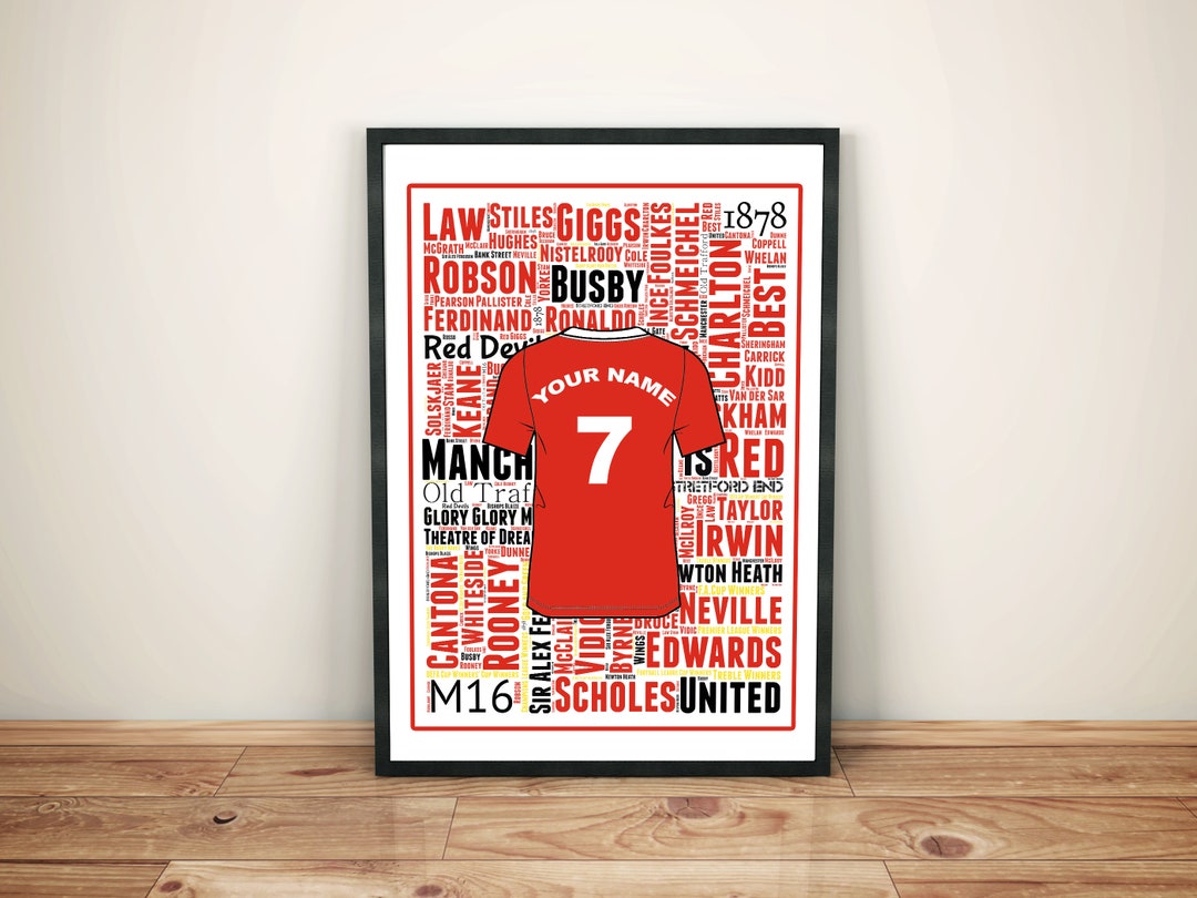 Manchester United Legends Personalised - Poster - Etsy UK