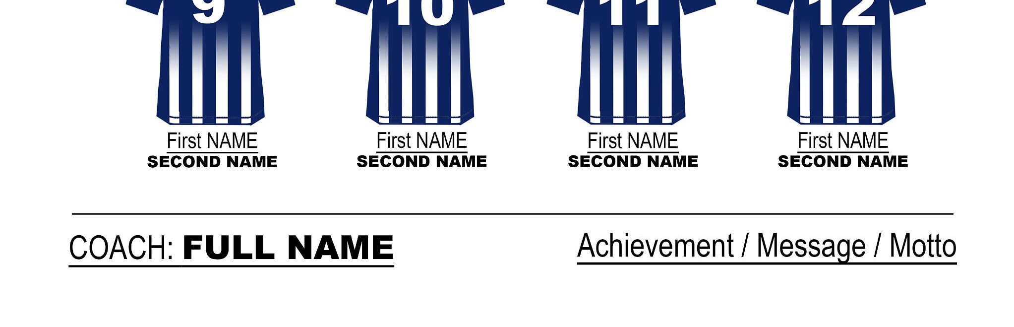 Custom Personalised Youth / Grassroots / Sunday League Football Team ...
