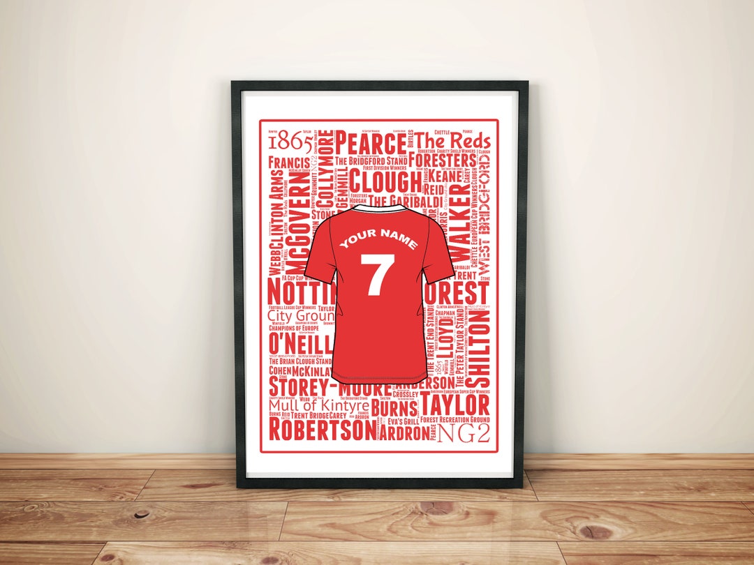 Nottingham Forest Legends Personalised - Poster - Etsy