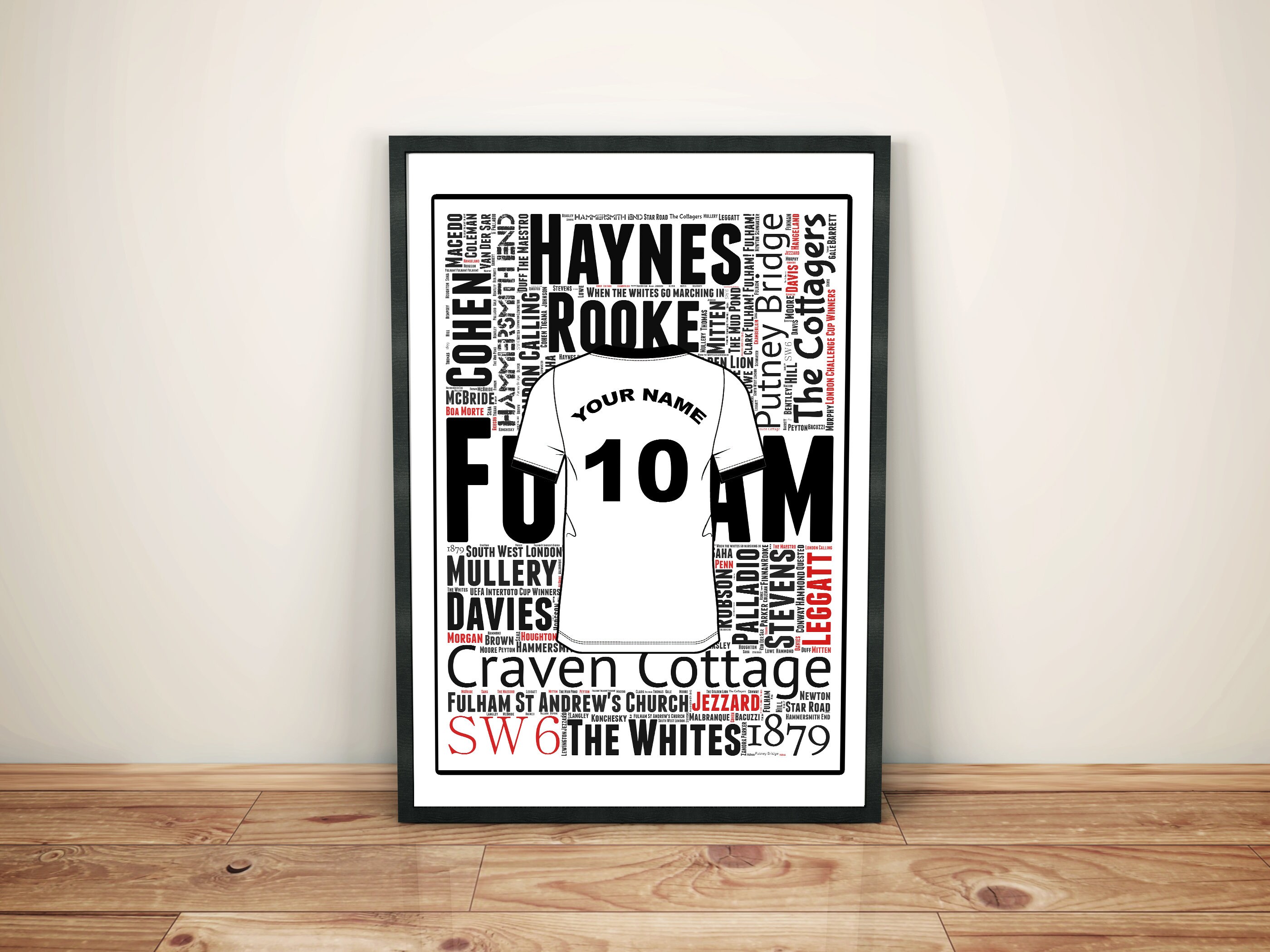 Fulham Legends Personalised - Poster - Etsy UK