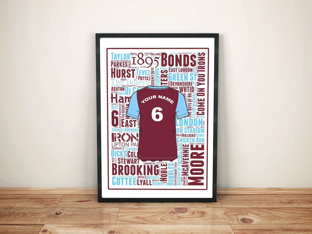 West Ham Legends - Personalised Poster - Etsy UK