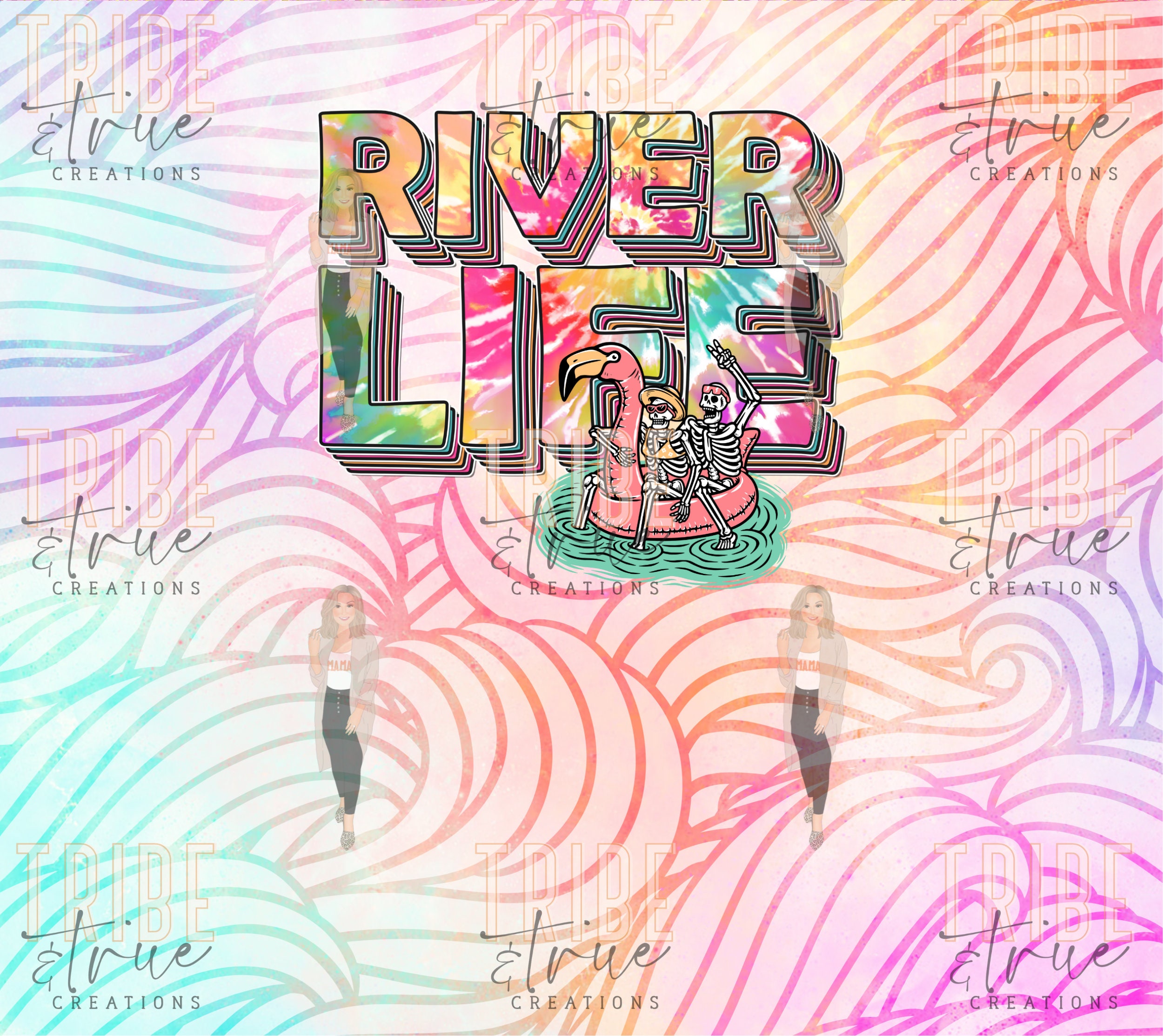 River Life - 20oz Tumbler Wrap - Digital INSTANT Download - Sublimation ...