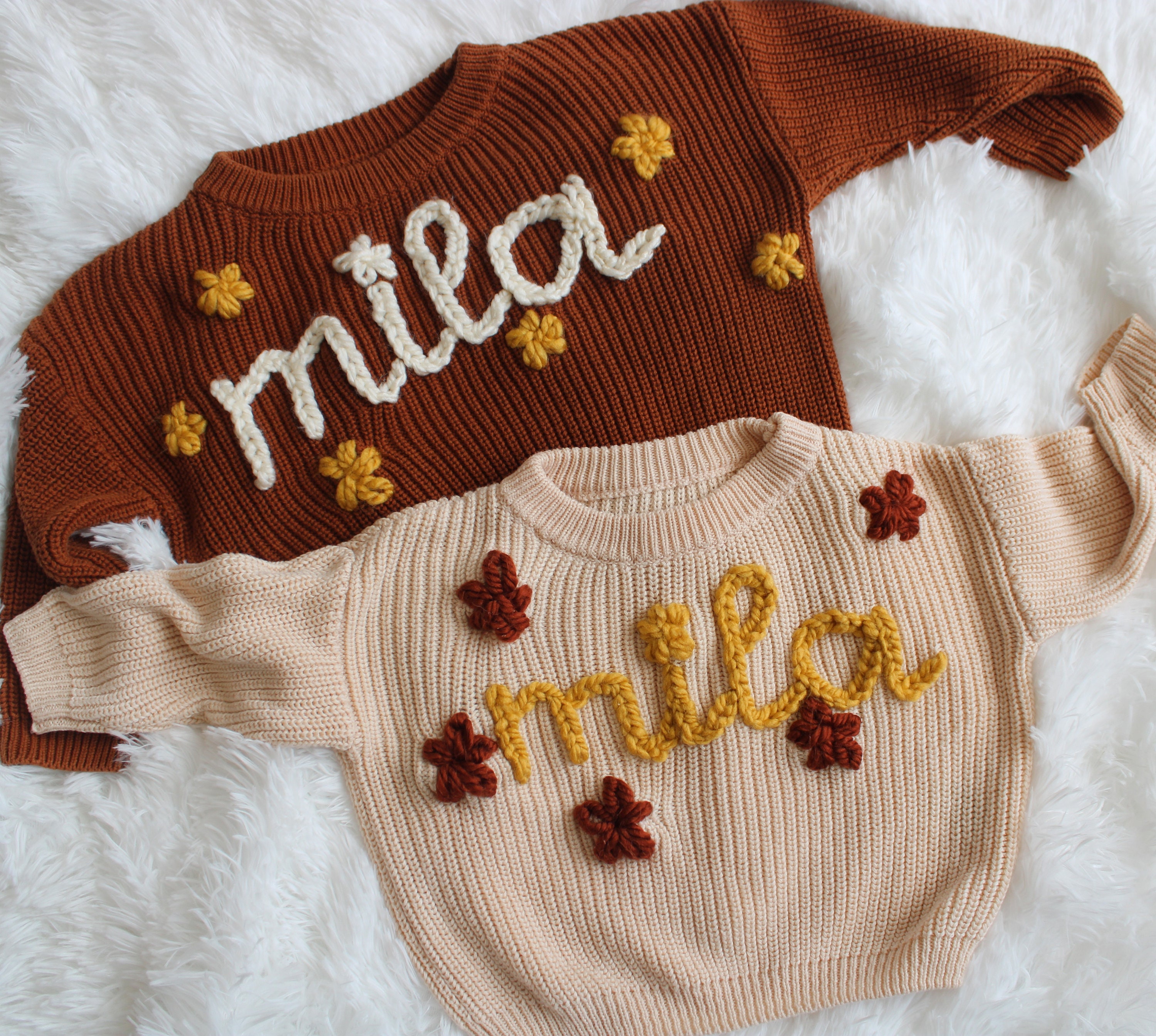 HAND EMBROIDERED SWEATERS Personalized Baby & Toddler - Etsy