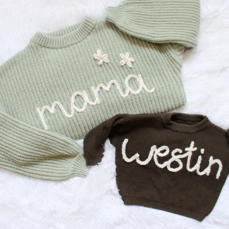 Embroidered Sweater - Etsy