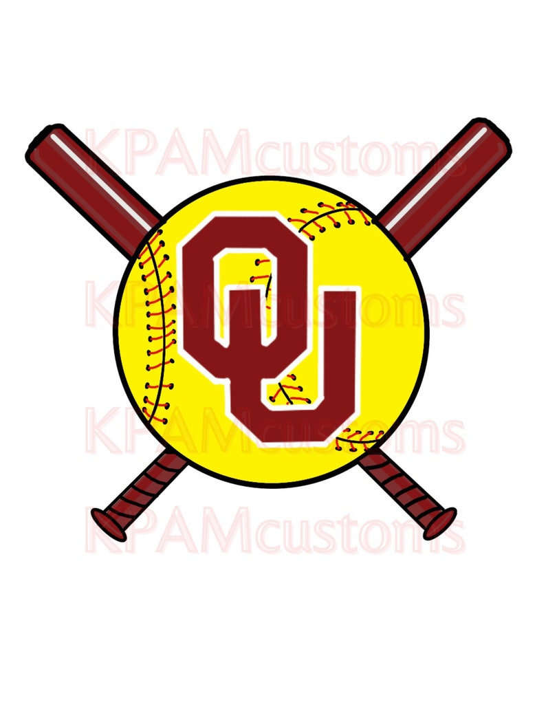 Oklahoma University PNG OU College Softball - Etsy