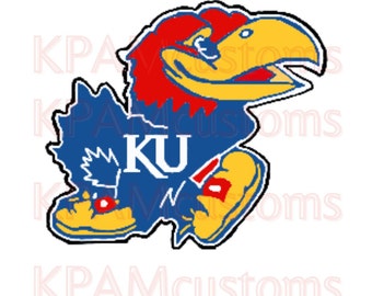 Rock Chalk Jayhawk KU Kansas Wavy Digital Design SVG & PNG Instant ...