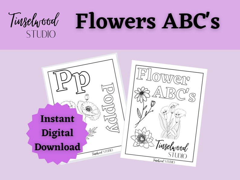 Flower Abcs Coloring Pages, Coloring Pages, Floral Coloring Pages, ABC ...