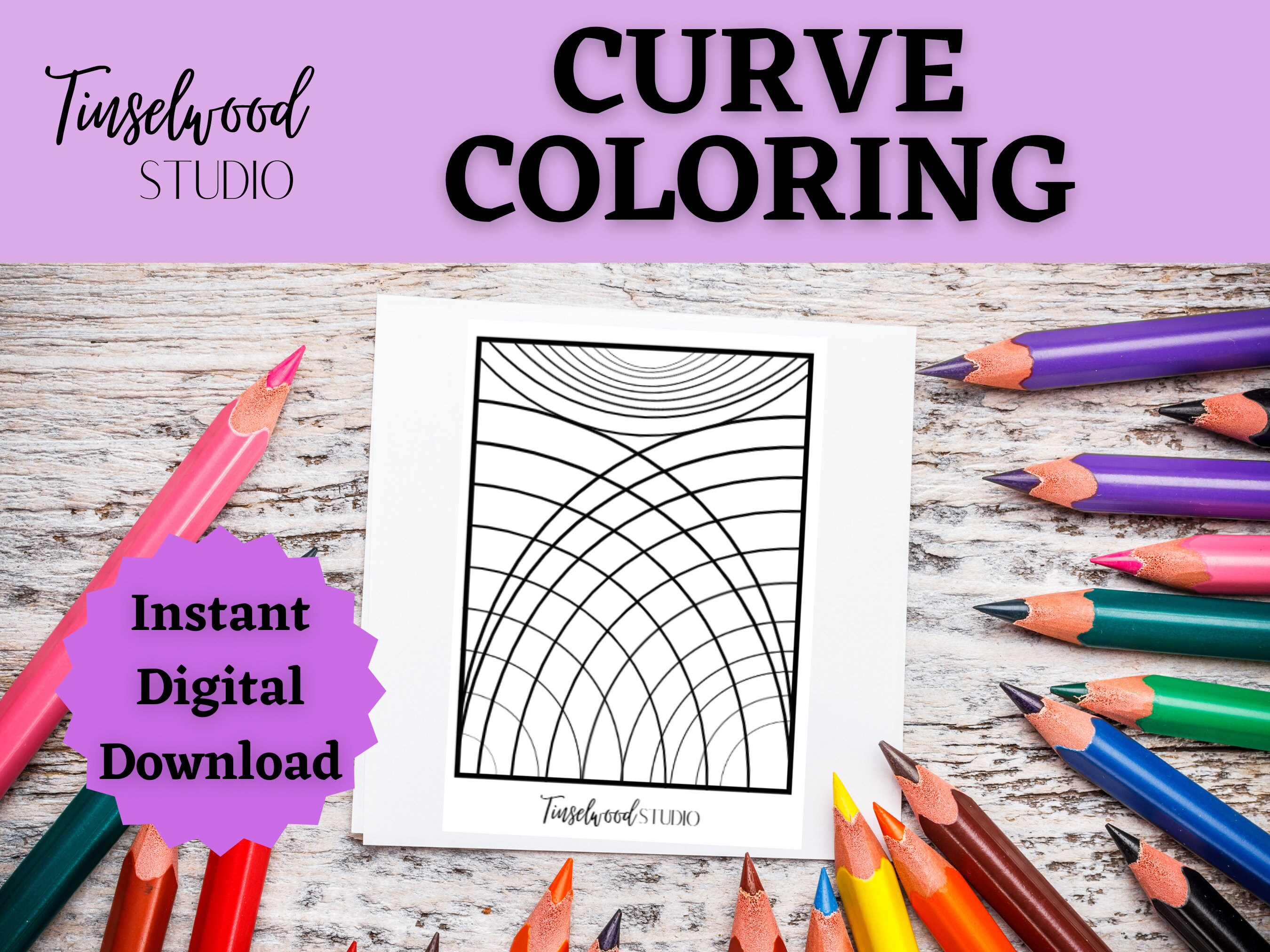 Curve Coloring Pages, Adult Coloring Pages, Coloring Pages for Adults ...