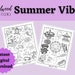 Summer Vibes Coloring Pages, Kids Coloring Pages, Summer Coloring Pages ...