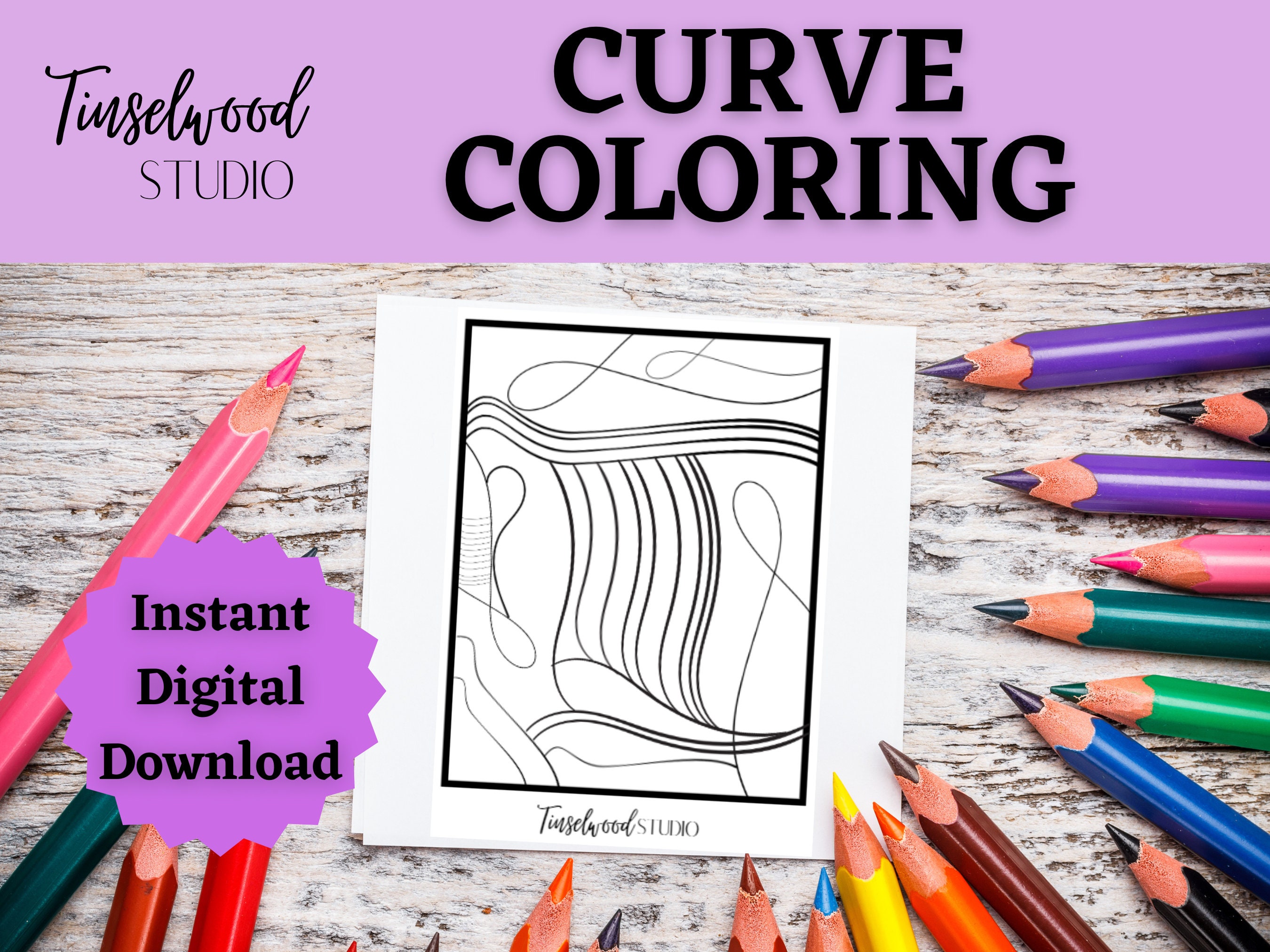 Curve Coloring Pages, Adult Coloring Pages, Coloring Pages for Adults ...