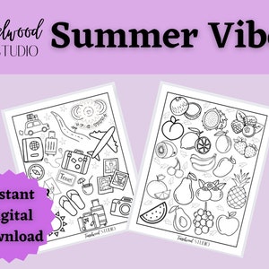 Summer Vibes Coloring Pages, Kids Coloring Pages, Summer Coloring Pages ...