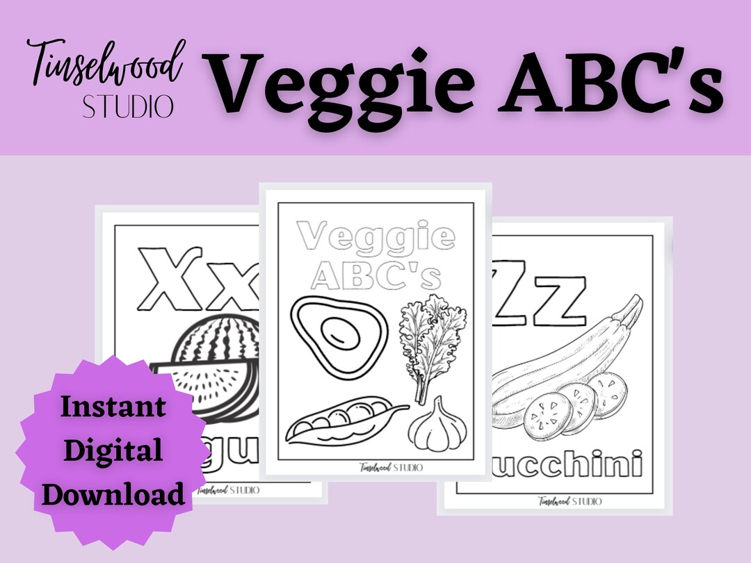 Vegetable Coloring Page, Vegetable Coloring Page, Vegetable Theme, ABC ...