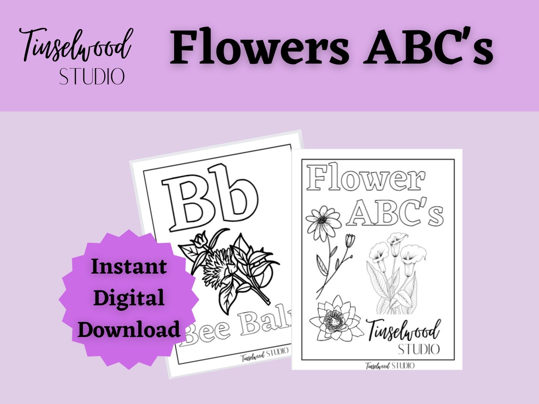 Flower Abcs Coloring Pages, Coloring Pages, Floral Coloring Pages, ABC ...
