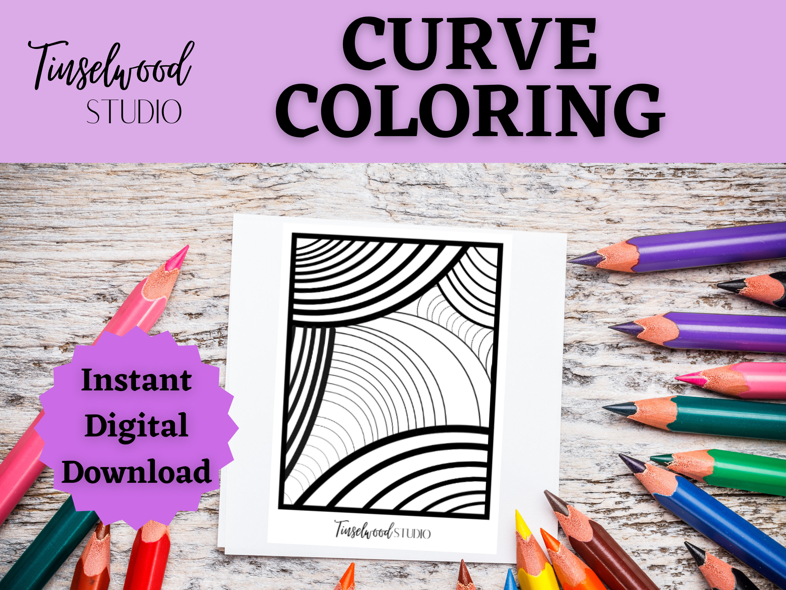 Curve Coloring Pages, Adult Coloring Pages, Coloring Pages for Adults ...