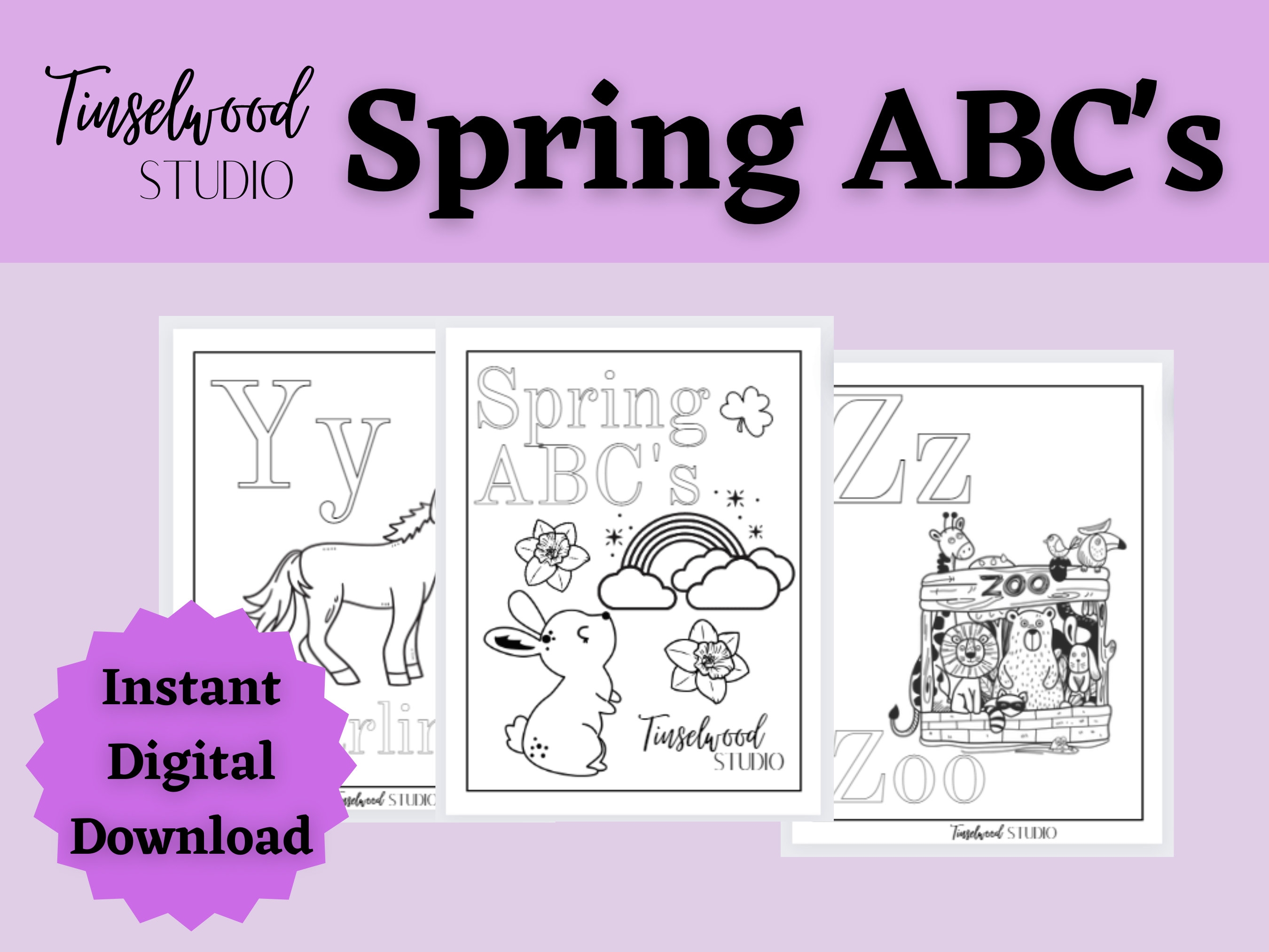 Spring Coloring Pages, Kids Coloring Pages Abcs, Abcs Boys, Abcs Spring ...