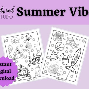 Summer Vibes Coloring Pages, Kids Coloring Pages, Summer Coloring Pages ...