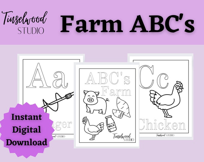Farm Coloring Pages, Kids Coloring Pages, Farm Abcs, Coloring Pages for ...